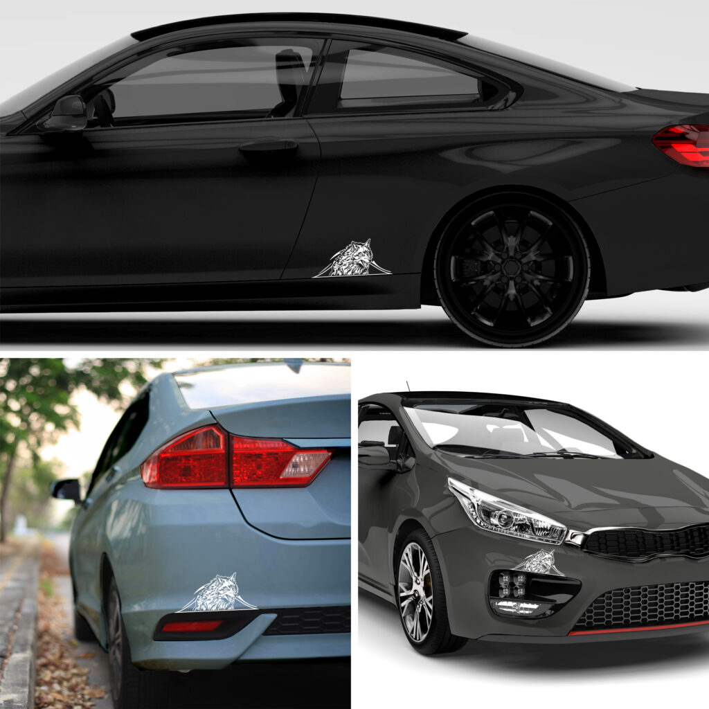 Peeking Monster Wolf Decal: Durable Vinyl Sticker for Car, Truck ...